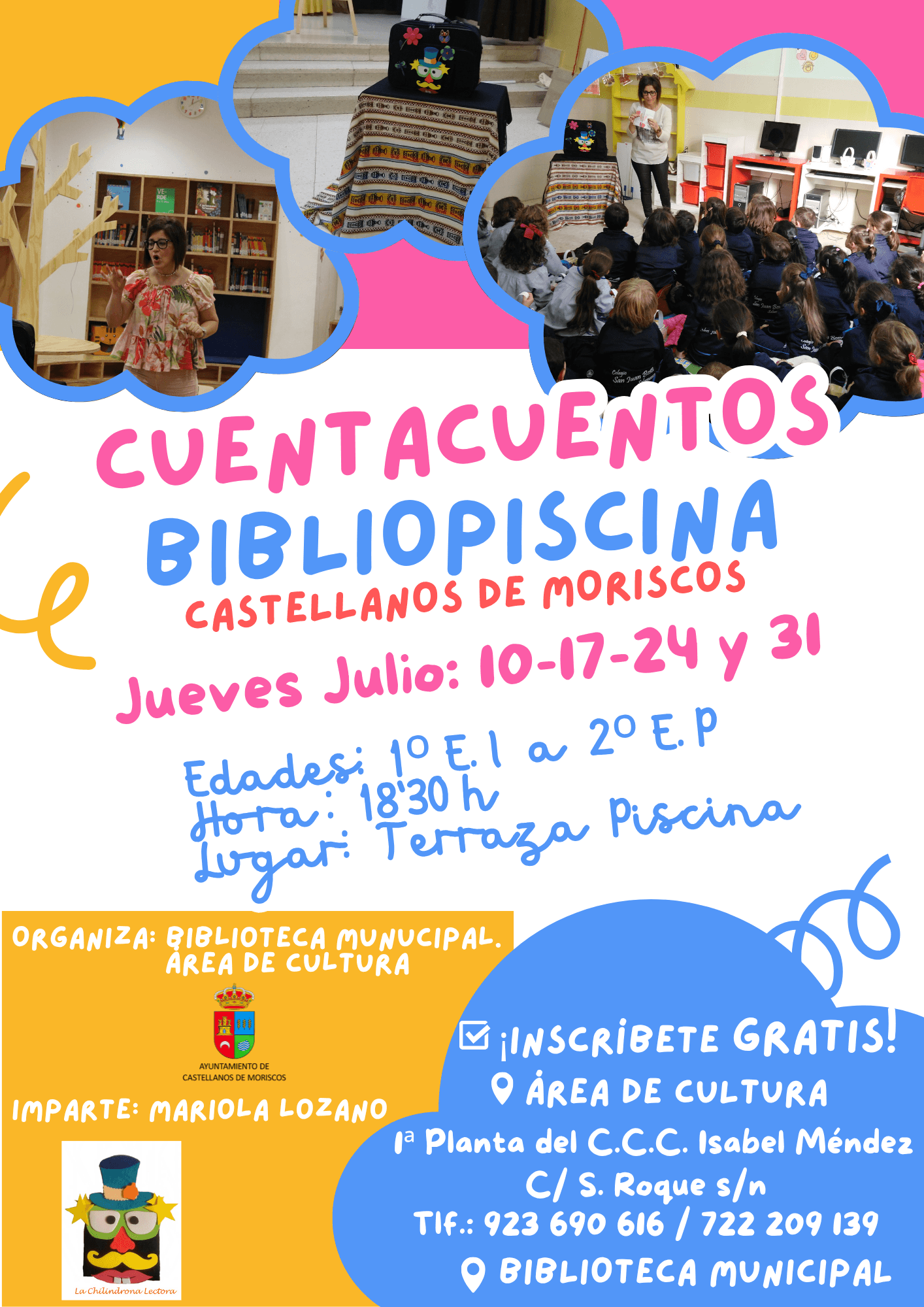 CUENTACUENTOS - BIBLIOPISCINA - Cultura Castellanos de Moriscos